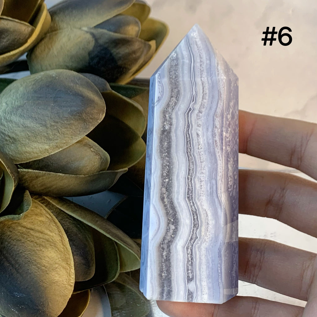 Big Blue Lace Agate Towers – zaiencrystal.com