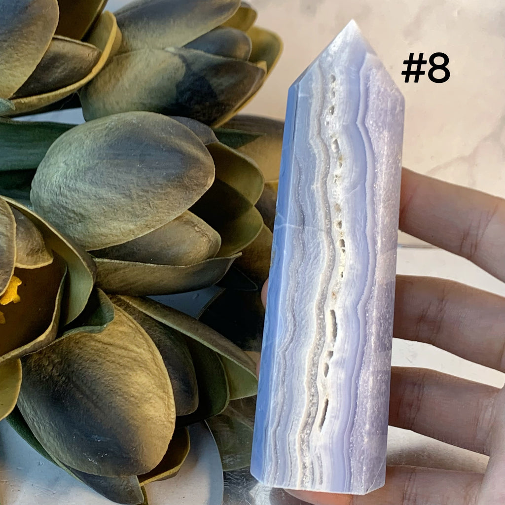 Big Blue Lace Agate Towers – zaiencrystal.com