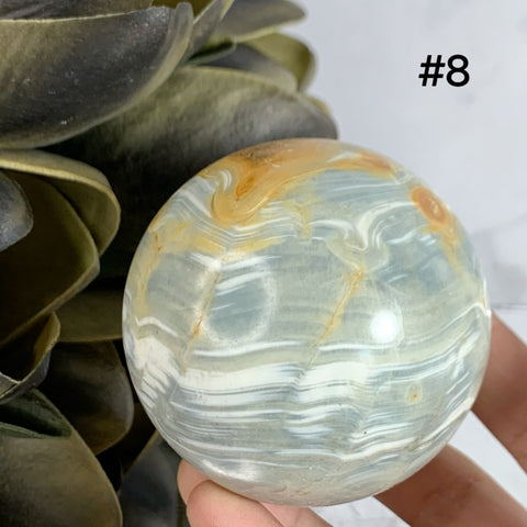 Light Blue Onyx Sphere – zaiencrystal.com