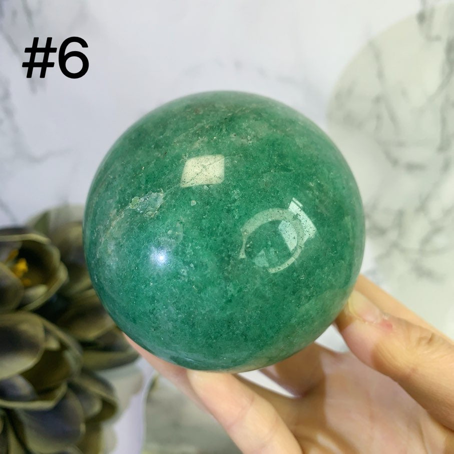Green Strawberry Quartz Spheres – zaiencrystal.com