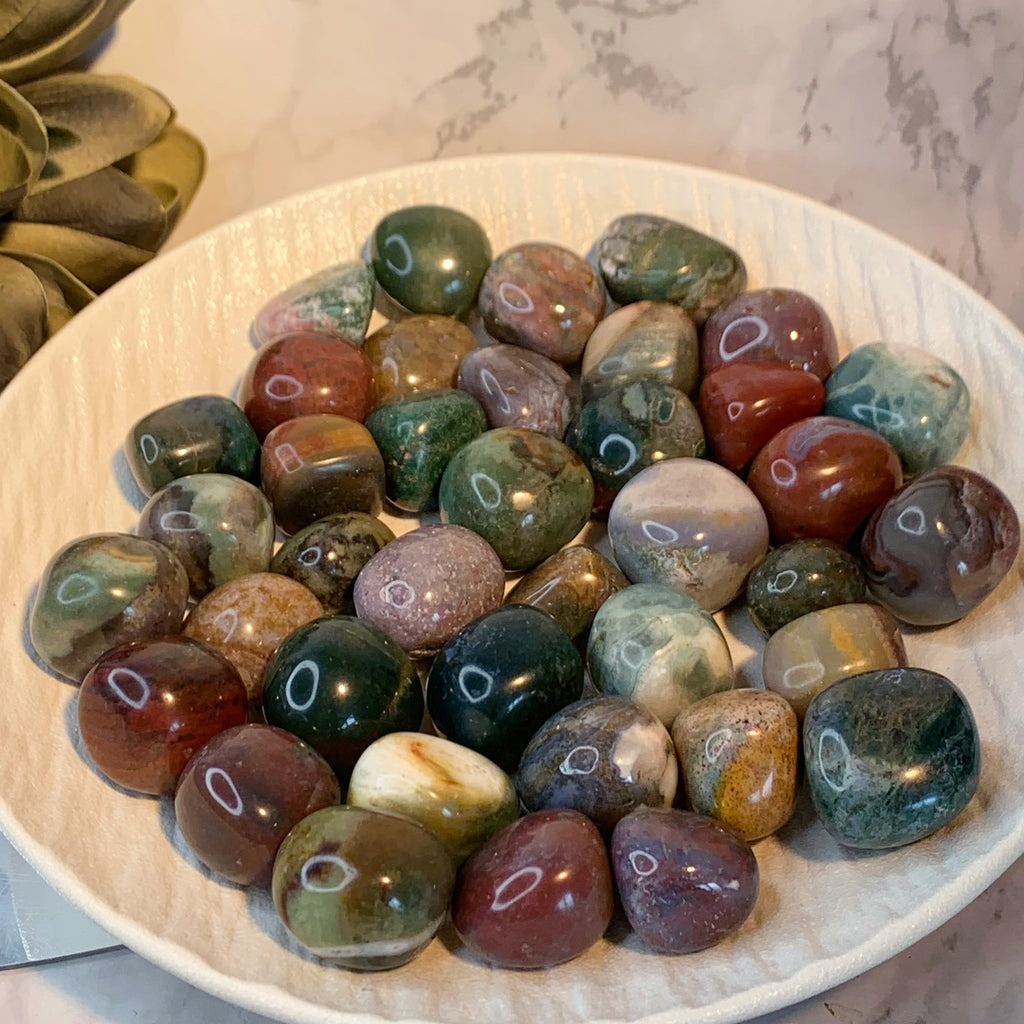 Ocean Jasper Tumbles – zaiencrystal.com