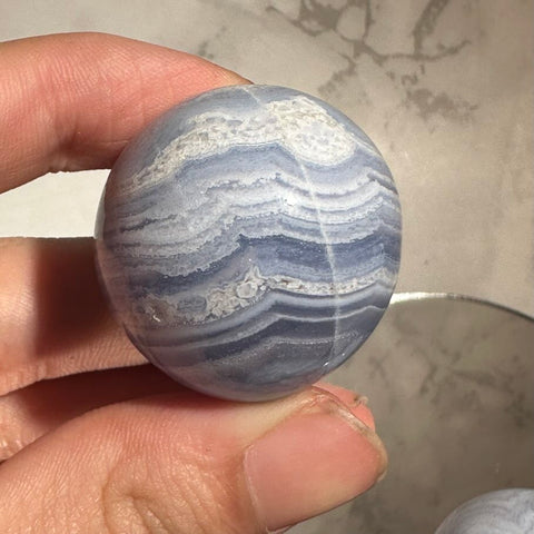 Blue Lace Agate Sphere – zaiencrystal.com