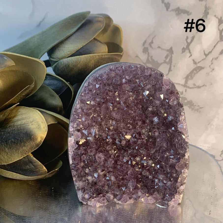 Druzy Amythest Cutbase – zaiencrystal.com