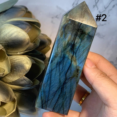 Super Flashy Labradorite Towers – zaiencrystal.com