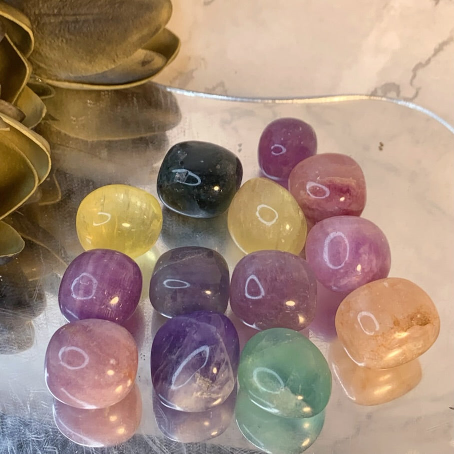 Candy Fluorite Tumbles – zaiencrystal.com