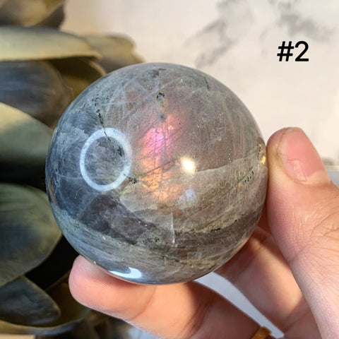 Purple Labradorite Spheres – zaiencrystal.com