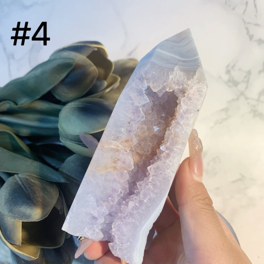 Druzy Amethyst x Agate Towers – ZAIENCRYSTAL LLC