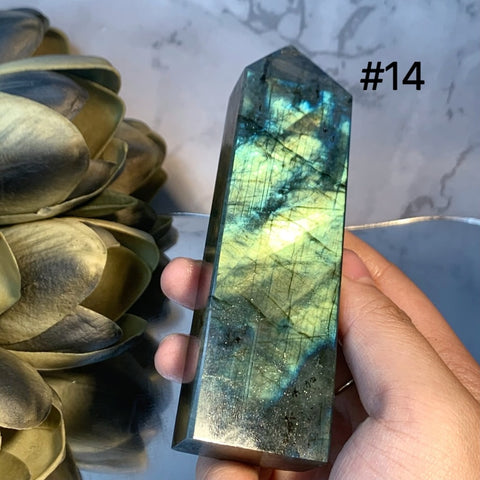 Super Flashy Labradorite Towers – zaiencrystal.com