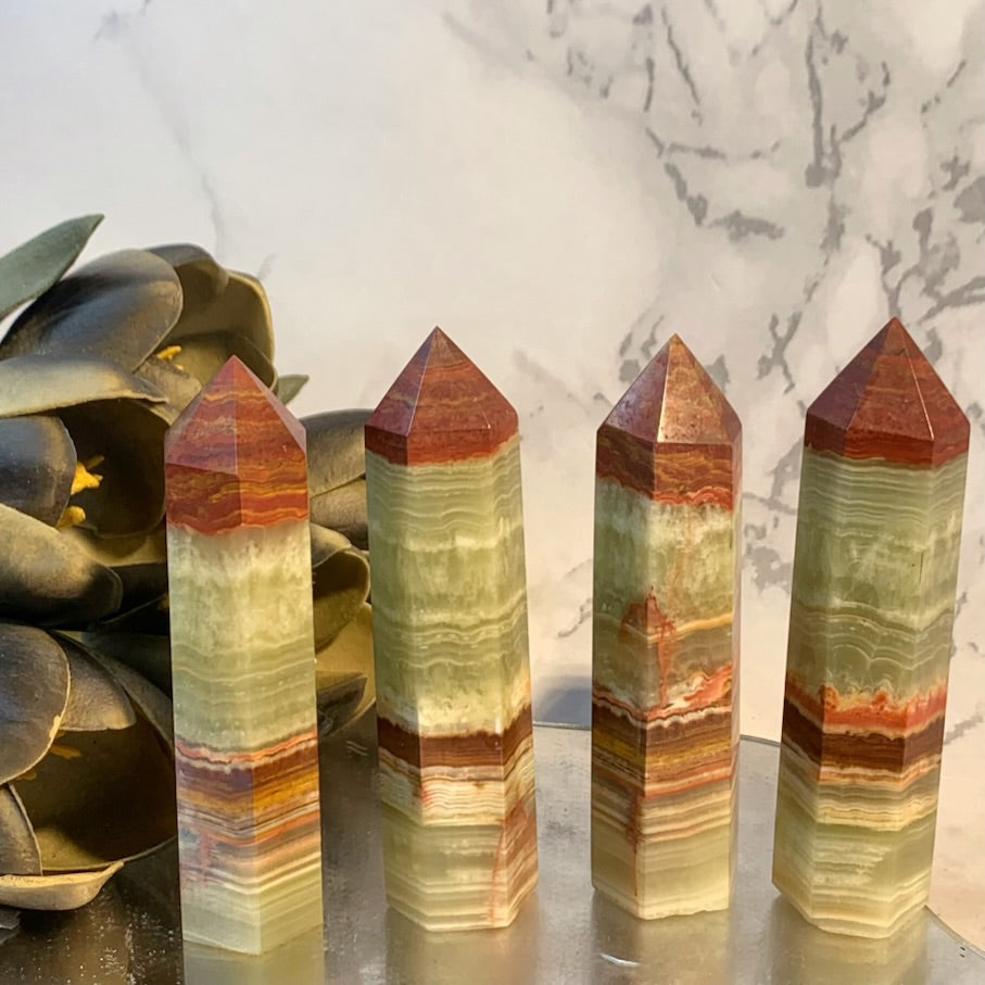 Quality Green Onyx Tower 7cm – zaiencrystal.com