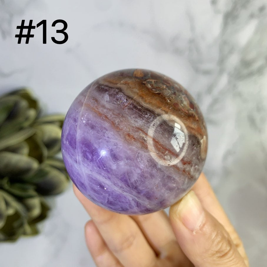 Lavander Amethyst x Lace Agate Spheres – zaiencrystal.com