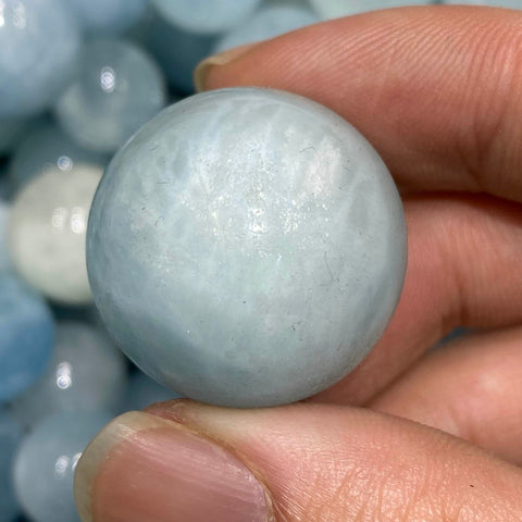 Aqua Marine Spheres 18mm – zaiencrystal.com